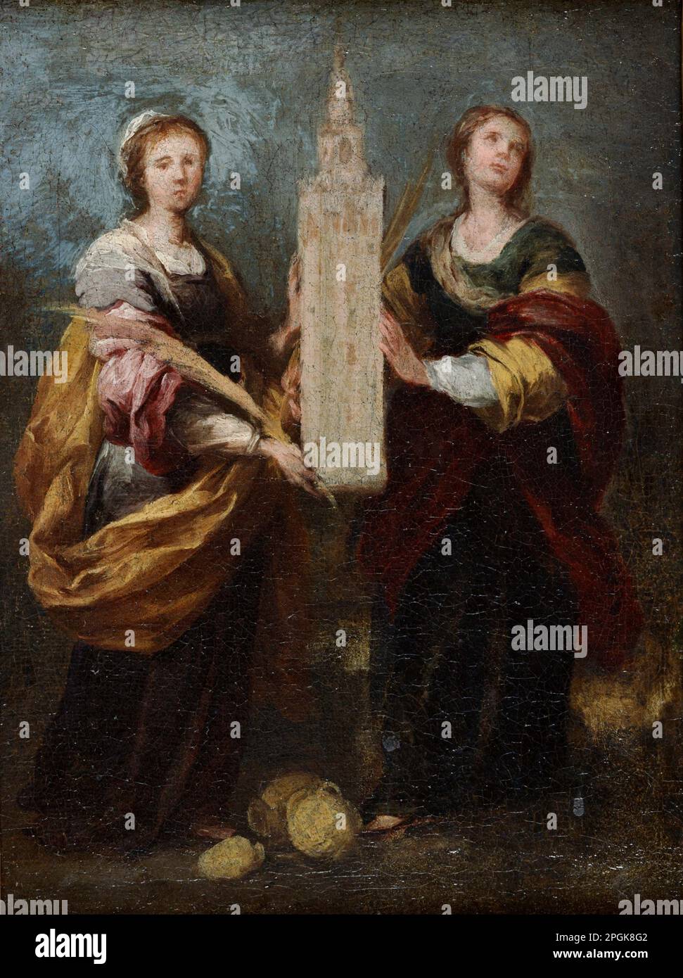 St. Justa and St. Rufina c. 1665-66 by Bartolome Esteban Murillo Stock ...