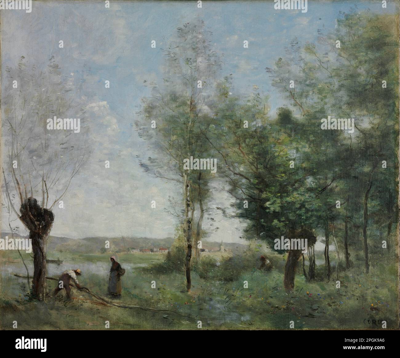 Souvenir of Coubron 1872 by Jean-Baptiste-Camille Corot Stock Photo - Alamy
