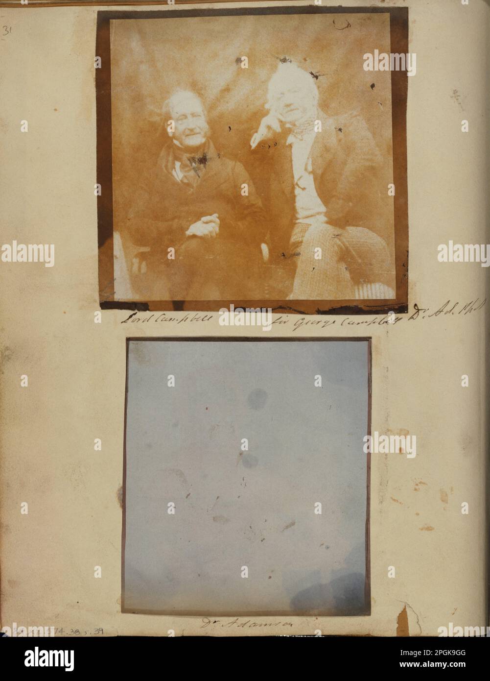 Lord Campbell and Sir George Campbell 1842 by John Adamson Stock Photo ...