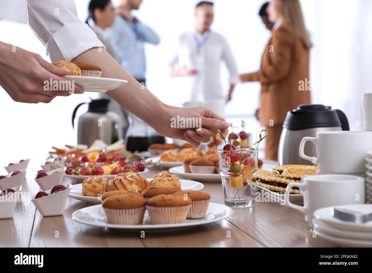 Conference meeting snack table hi-res stock photography and images - Alamy