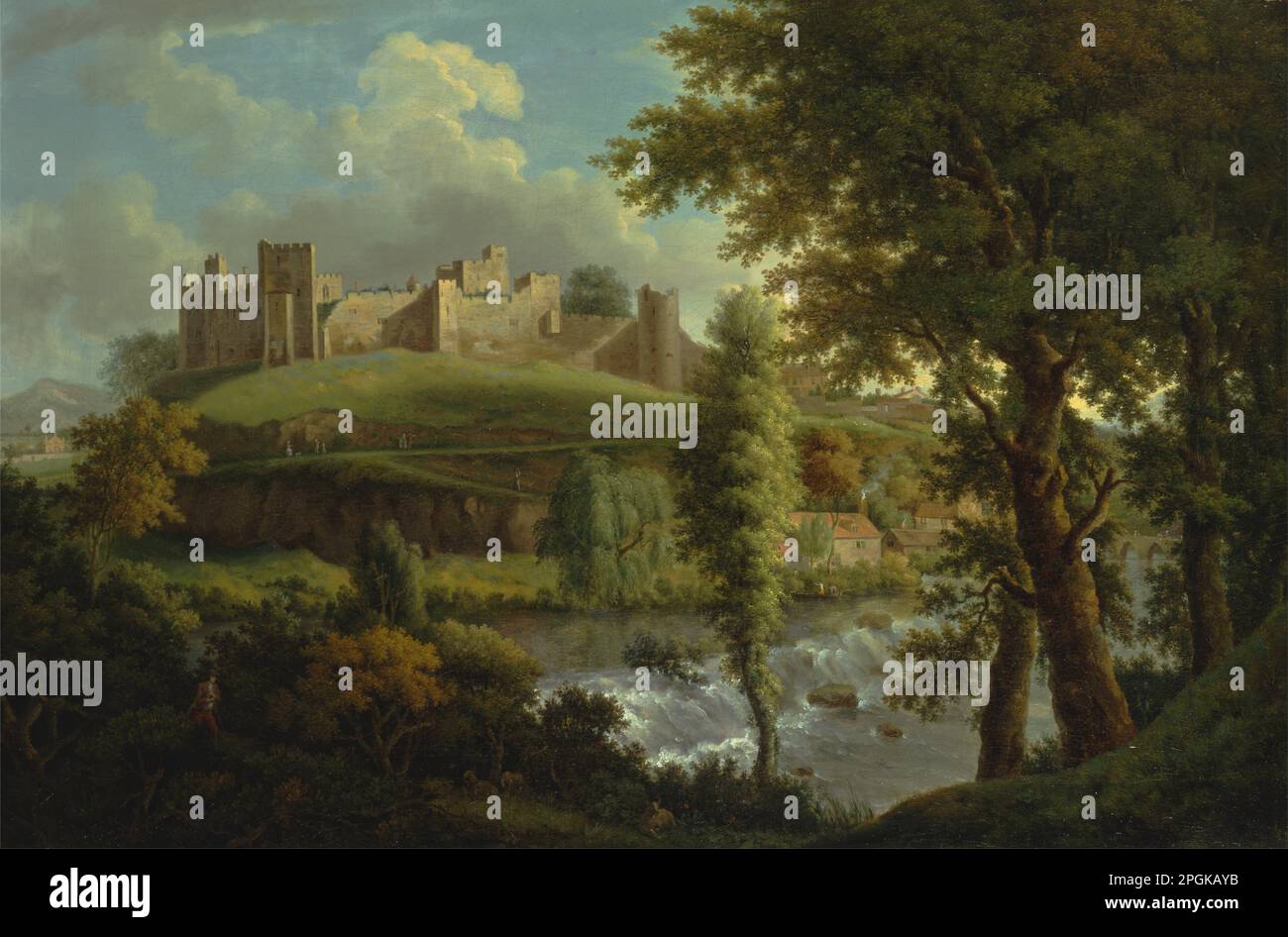 Ludlow Castle with Dinham Weir, from the South-West between 1765 and ...