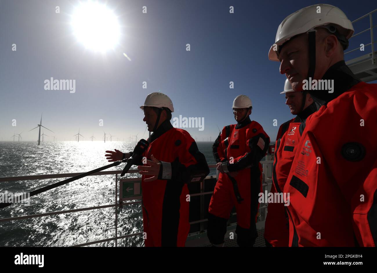 Helgoland, Germany. 23rd Mar, 2023. Robert Habeck (Bündnis 90/Die ...