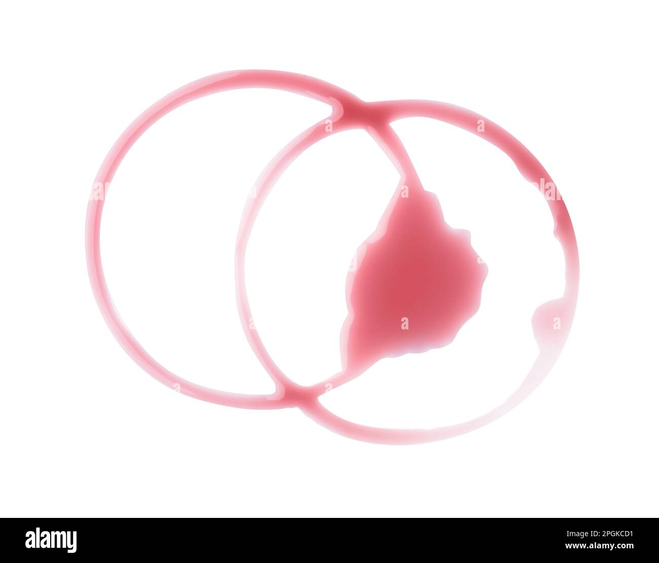 Red wine rings on white background, top view Stock Photo - Alamy
