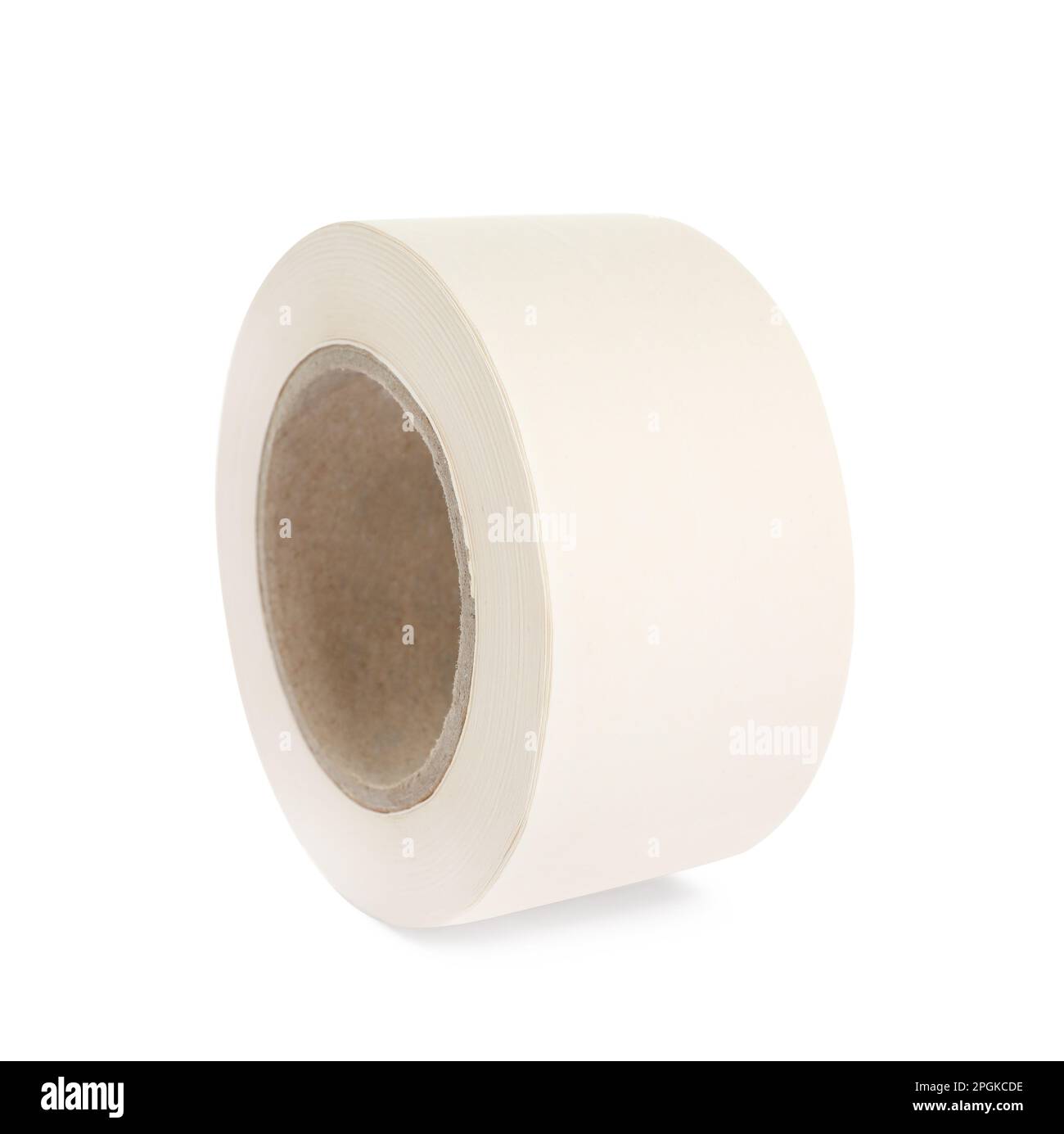 Roll of adhesive tape on white background Stock Photo - Alamy
