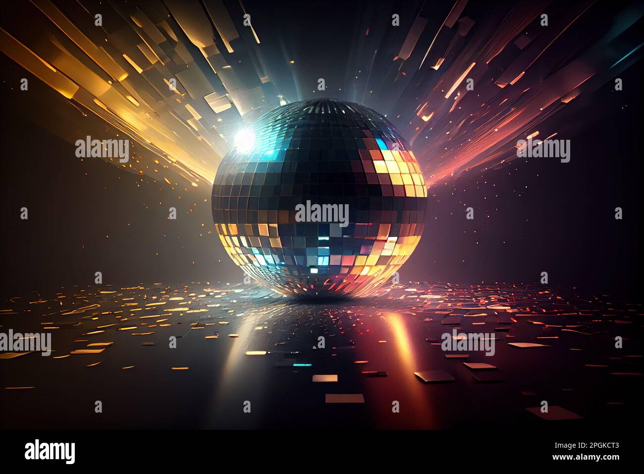 Glitter ball on dance floor hi-res stock photography and images - Alamy