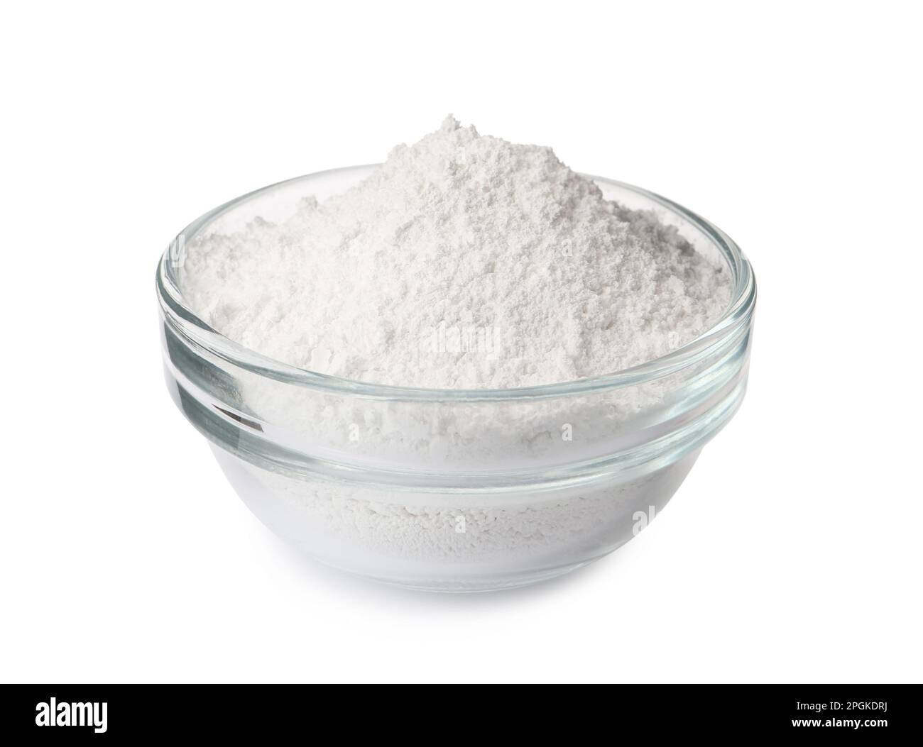 Glass bowl of tooth powder on white background Stock Photo - Alamy