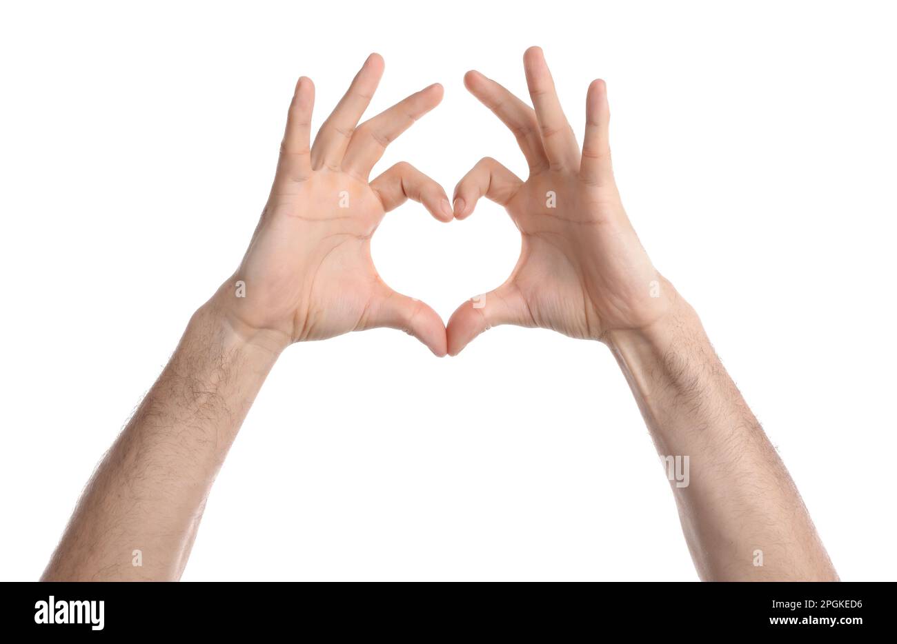 Human hands showing heart shape Cut Out Stock Images & Pictures - Alamy
