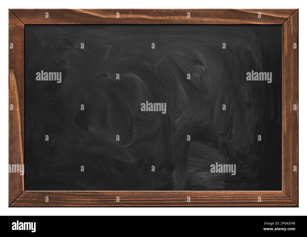 Empty black chalkboard isolated on white. School time Stock Photo - Alamy