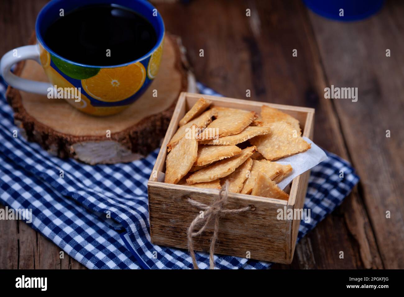 Homemade cookies with coconut. Rhombus shaped cookie. Sweet food ...