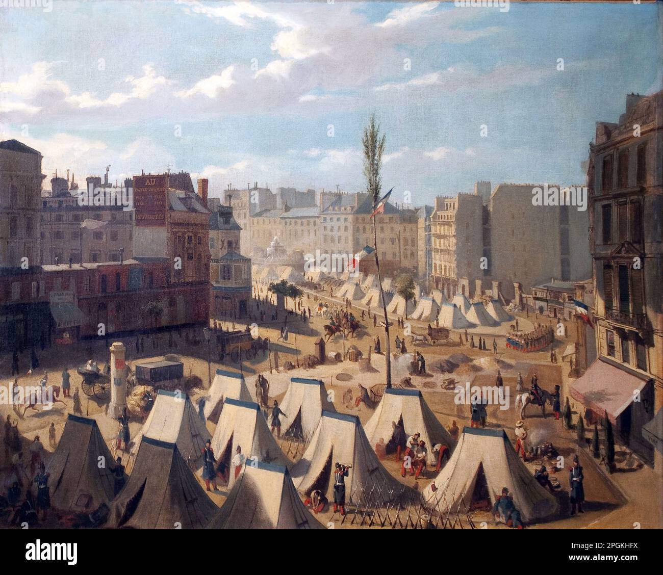 June Days uprising - Campement des troupes, sur le boulevard du Temple ...