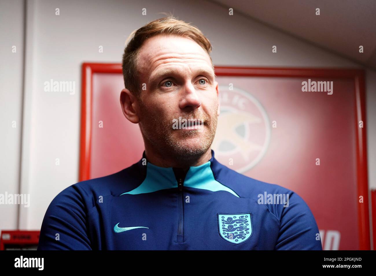 England coach Simon Rusk during the UEFA European Under-19 Championship ...