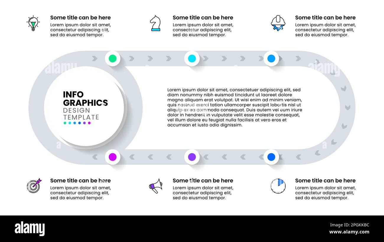 Infographic template with icons and 6 options or steps. Line. Can be ...