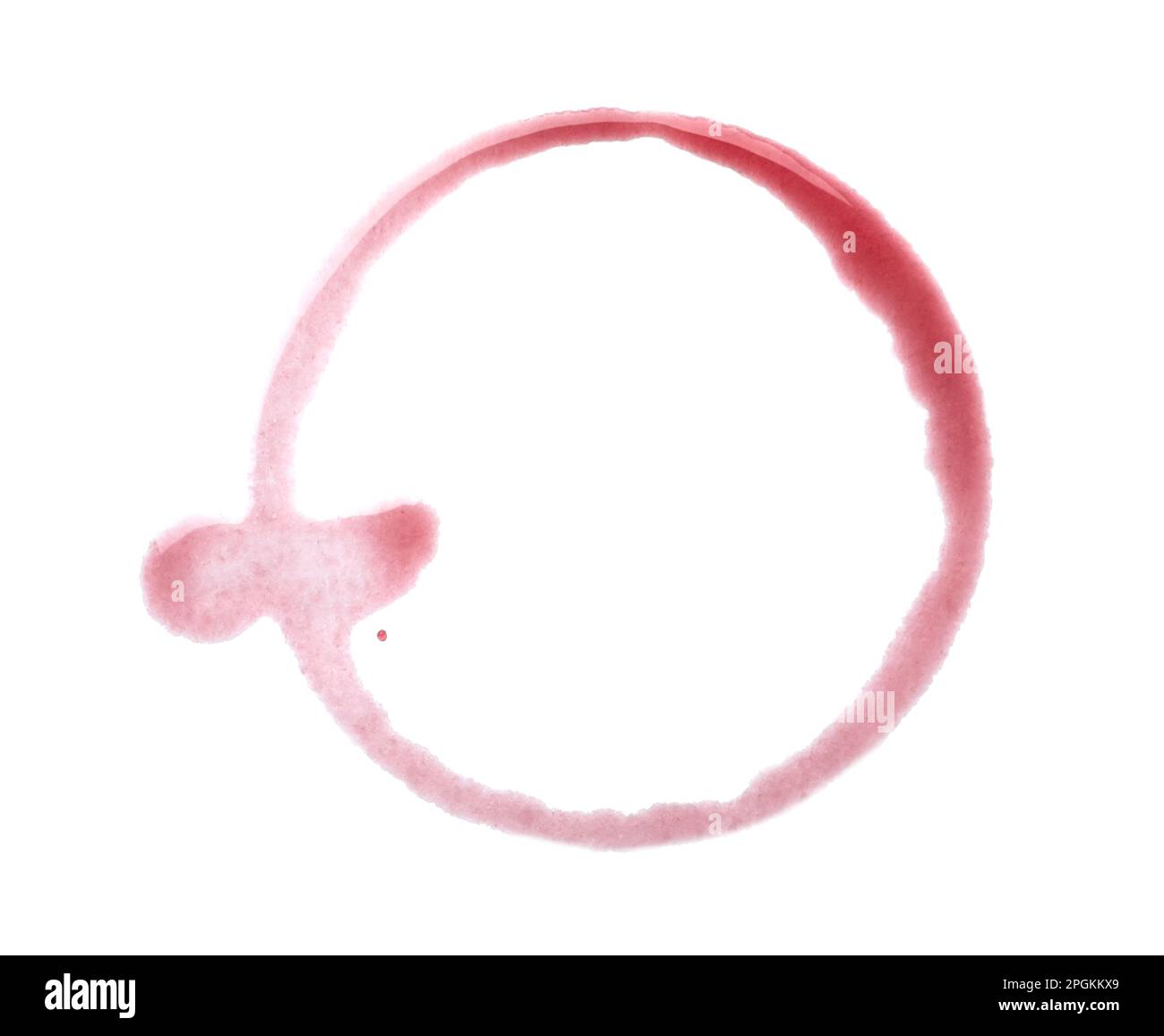 Red wine ring on white background, top view Stock Photo - Alamy