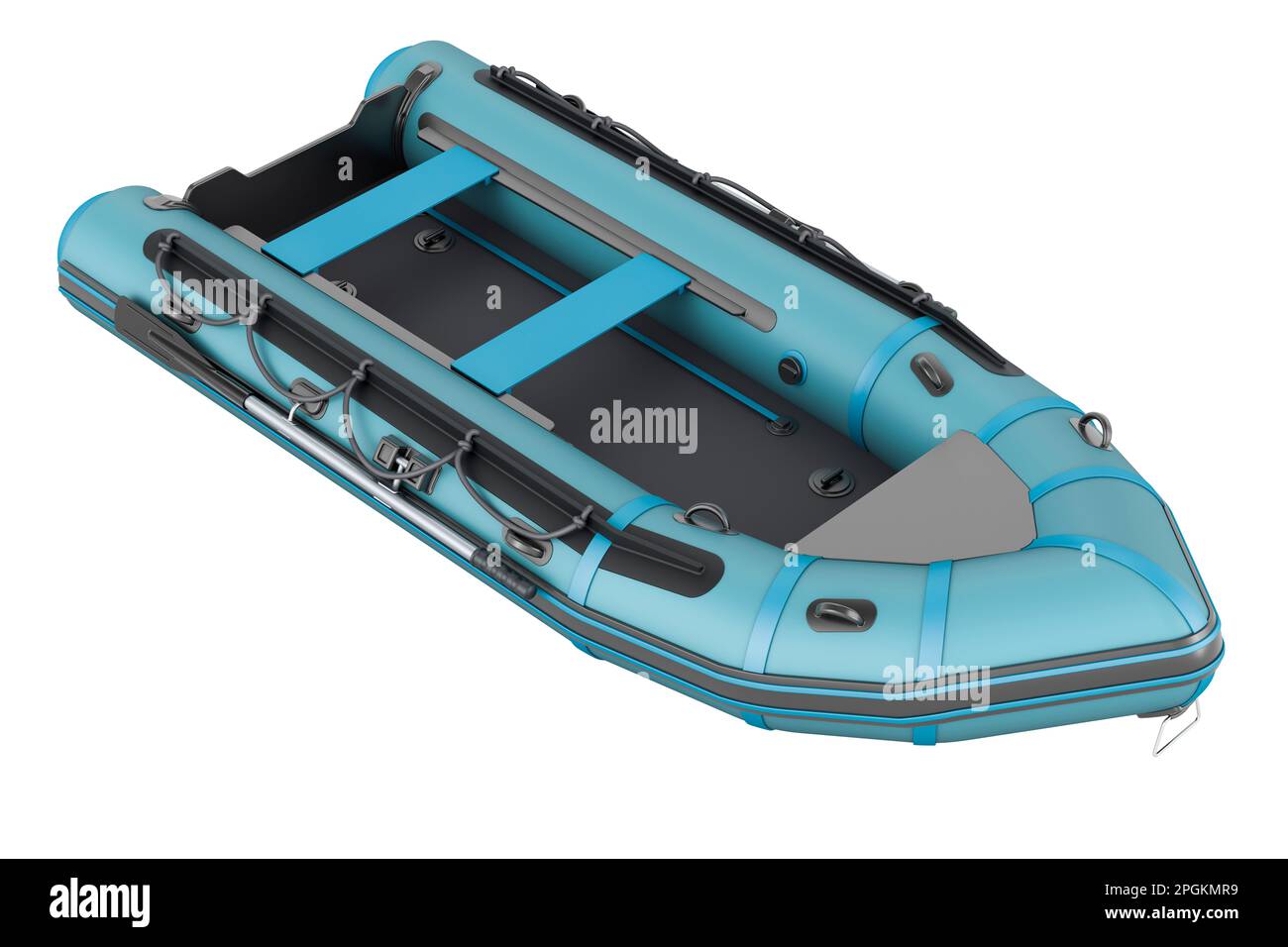 Inflatable boat, 3D rendering isolated on white background Stock Photo ...