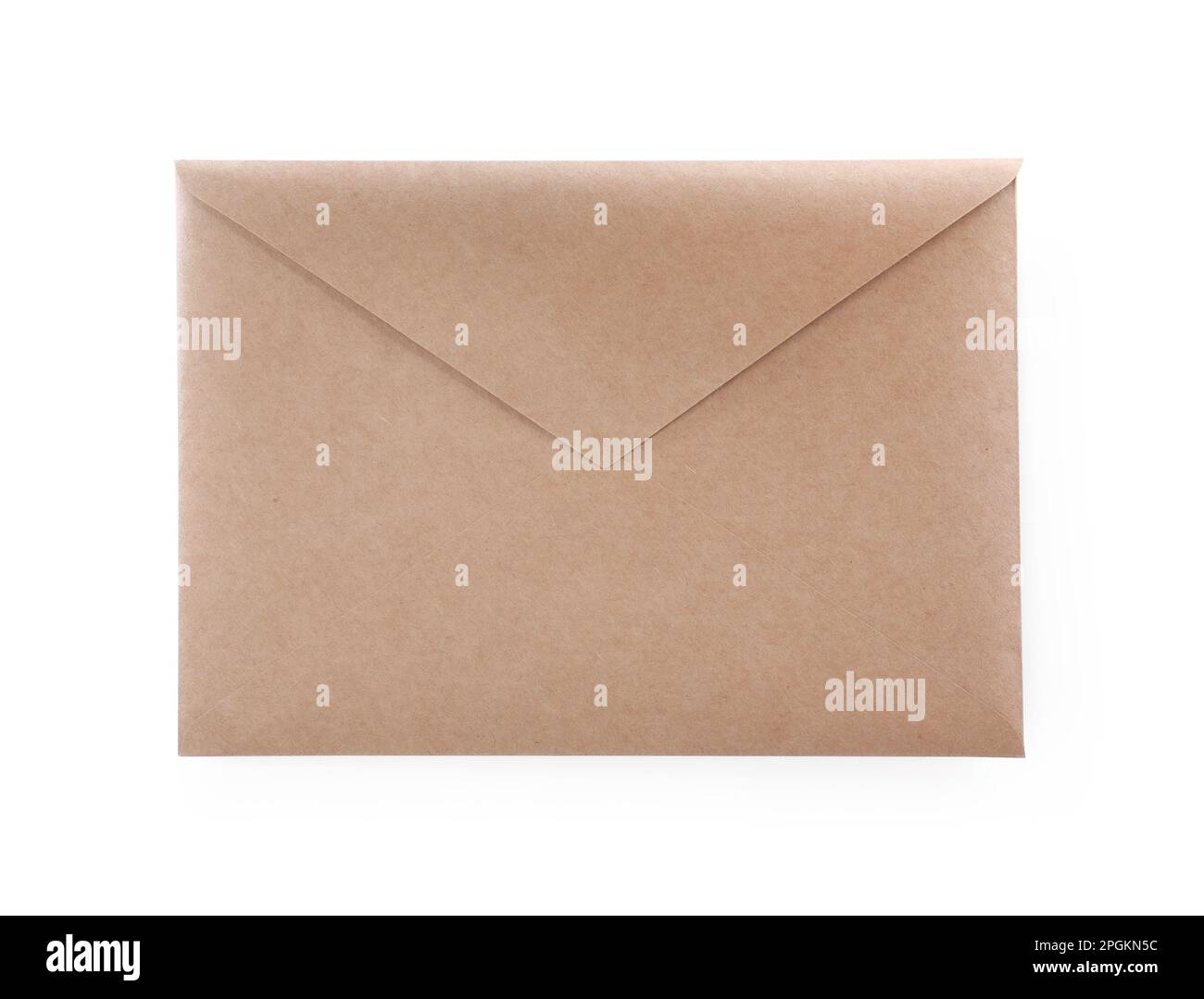 Simple kraft paper envelope isolated on white Stock Photo - Alamy