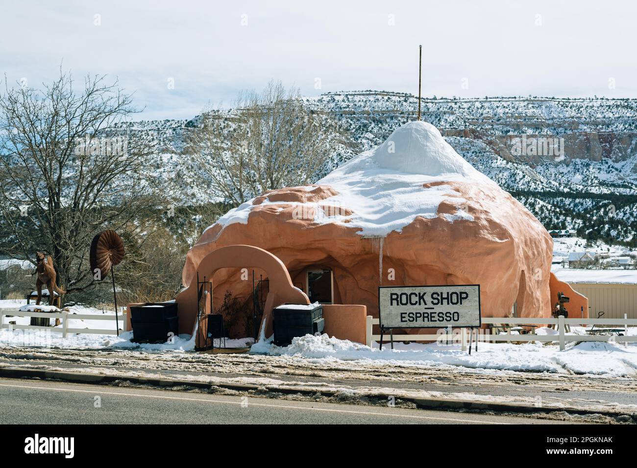 The Rock Stop coffee shop, Orderville, Utah Stock Photo - Alamy