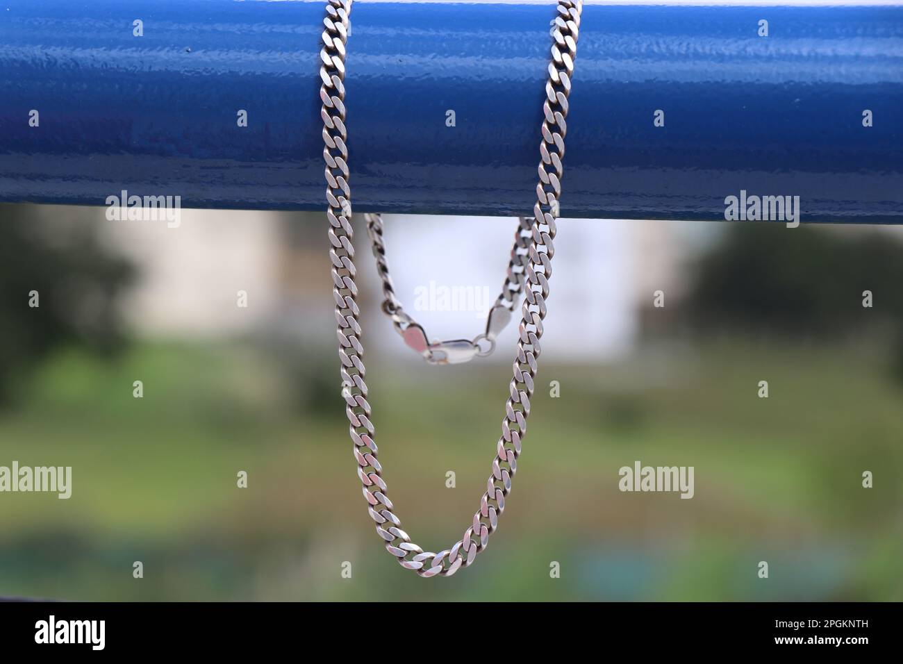 Pure silver chain with beautiful chain links that can be worn as a ...