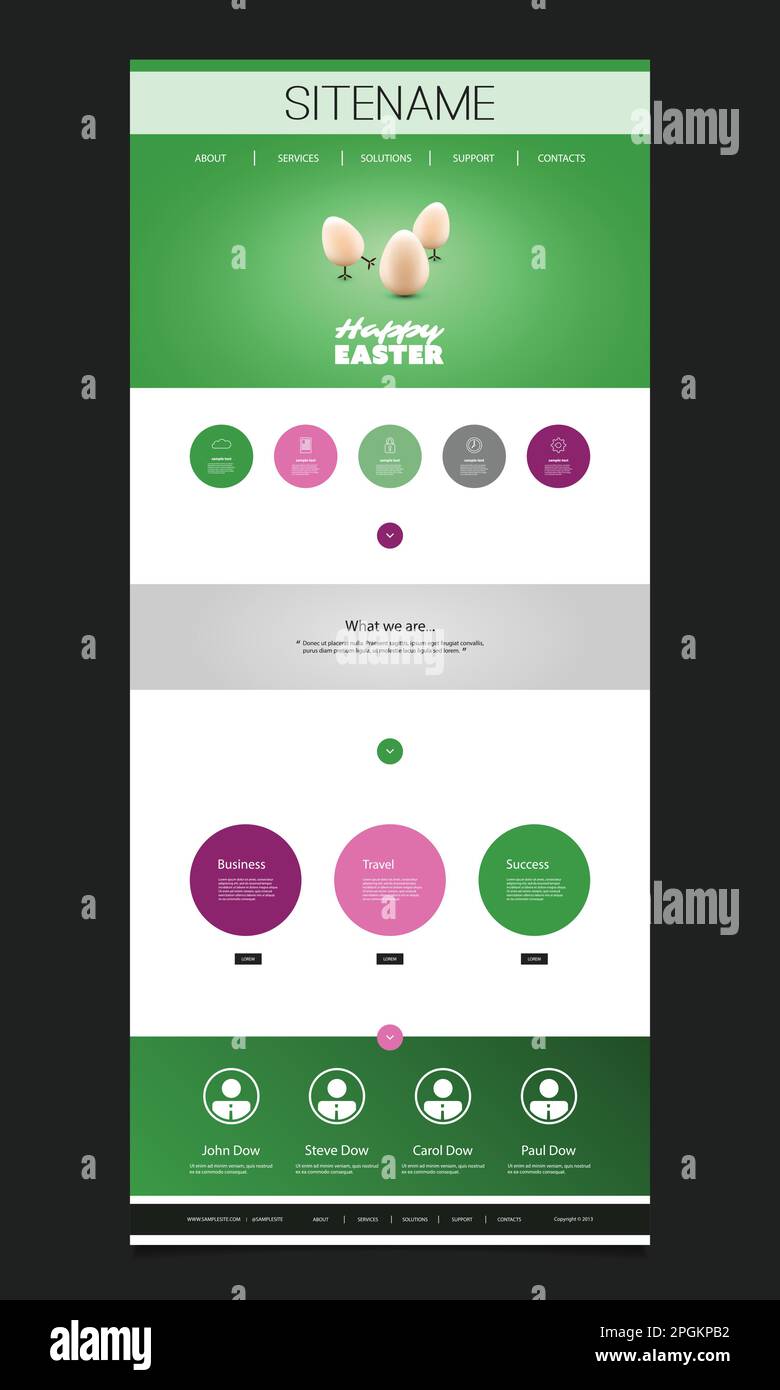 Website Design Template - Easter Theme Stock Vector Image & Art - Alamy