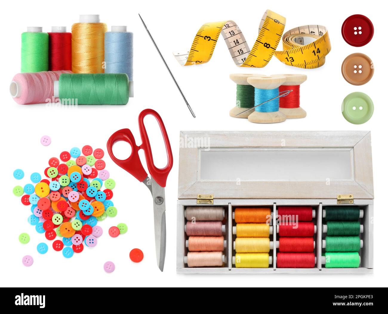 Different sewing supplies embroidery Cut Out Stock Images & Pictures ...