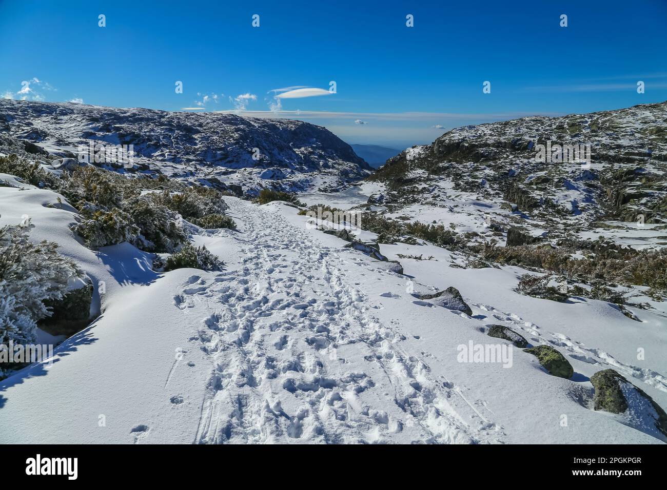 Mountain view, Serra da Estrela, the highest point of Portugal Stock ...