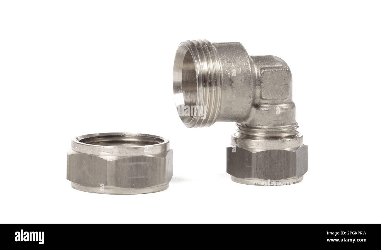 Steel fitting for plumbing pipes, connector for two different sizes, 90 ...