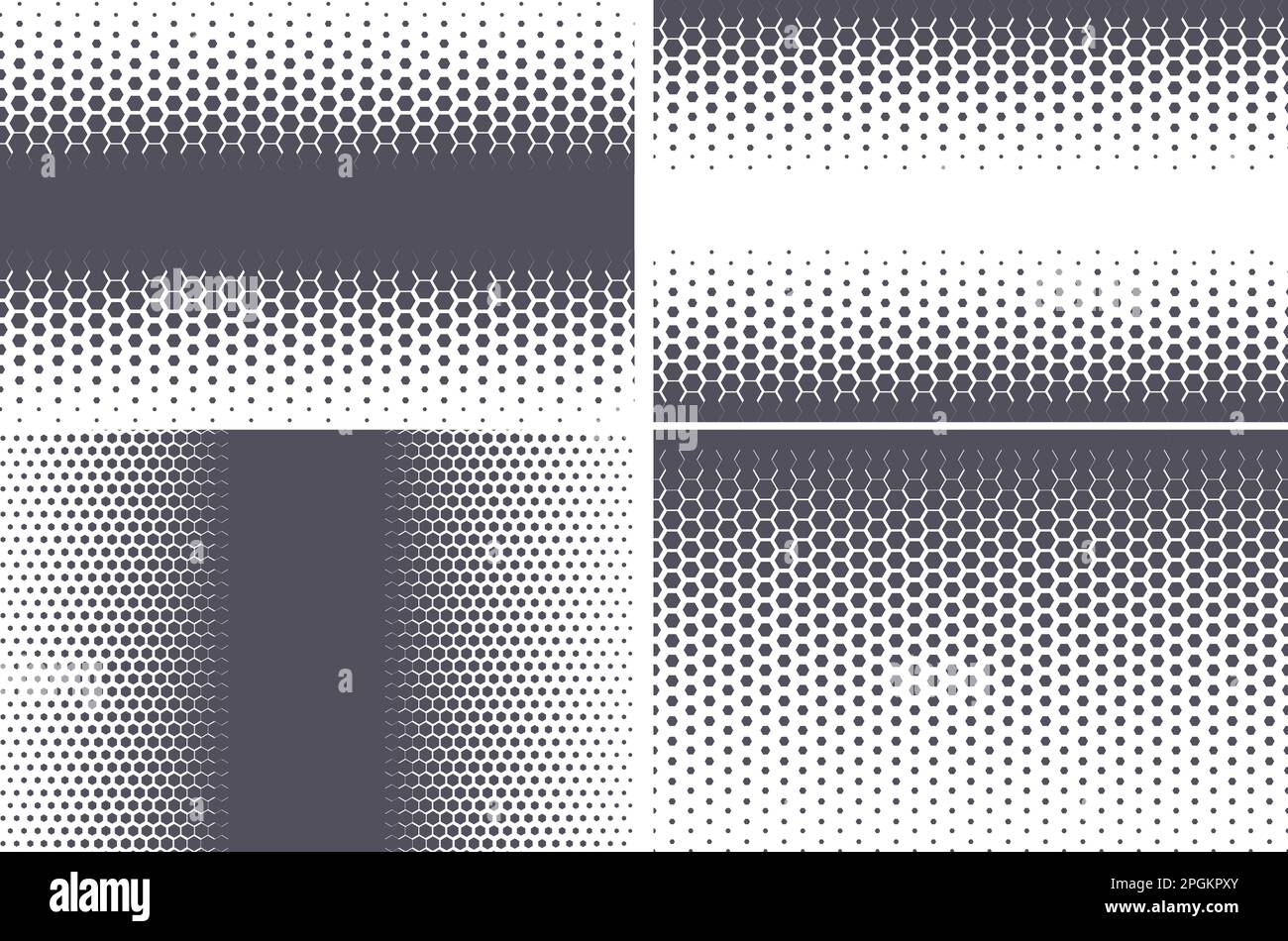 Hexagonal pattern. Geometric hexagon halftone abstract background. Vector illustration Stock ...