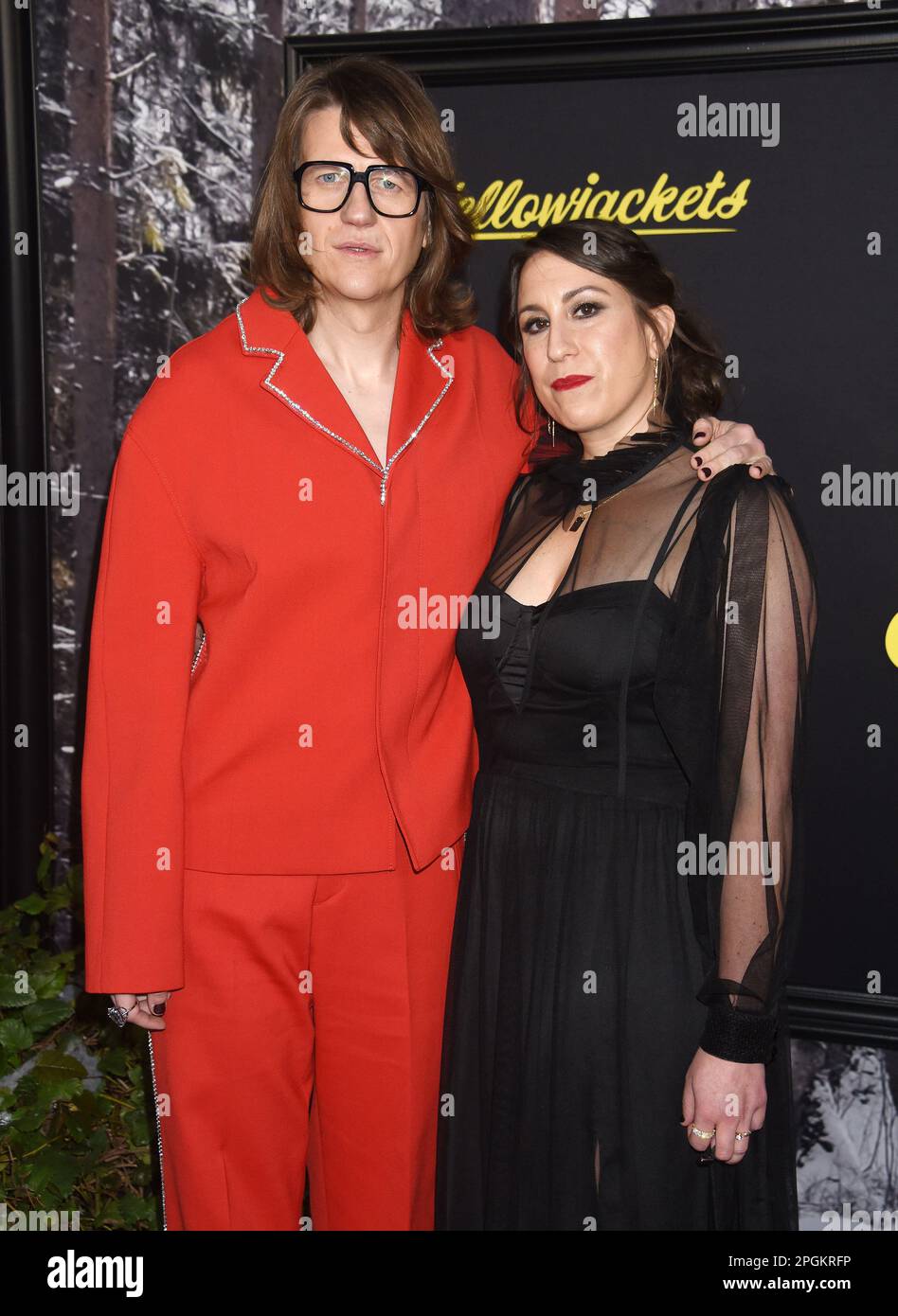 Bart Nickerson and Ashley Lyle arriving to Showtime's "Yellowjackets" Season 2 World Premiere ...