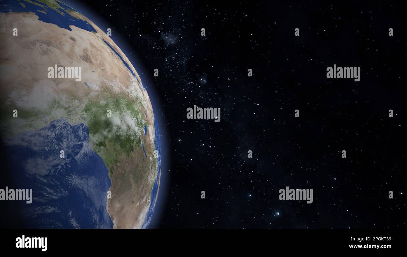 Blue earth in space. View of the planet Earth from space Stock Photo ...