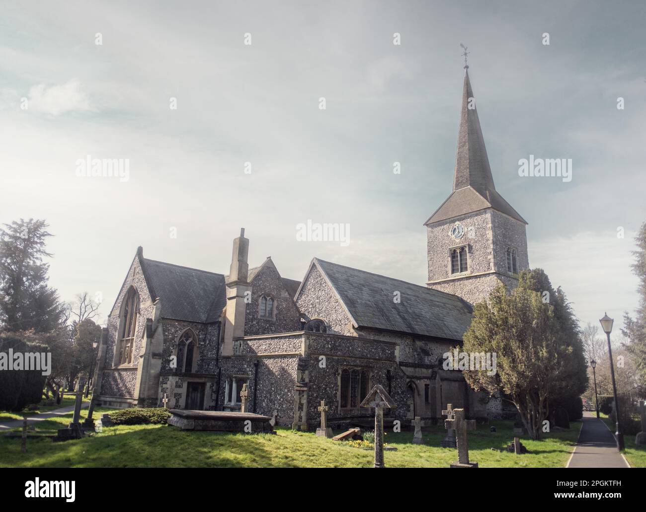 St. Nicholas Church in Chislehurst in the borough of Bromley, UK Stock ...