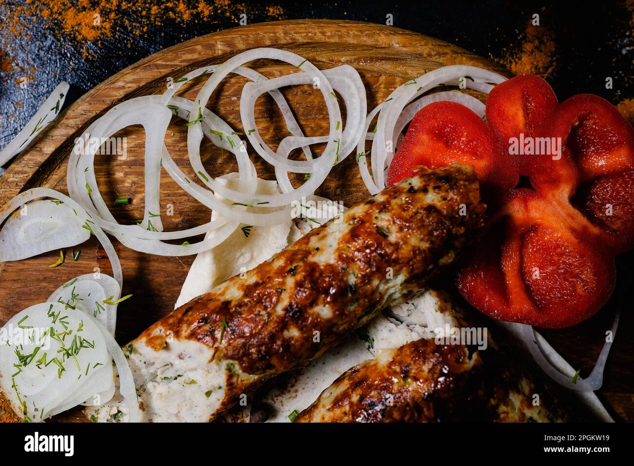 Traditional georgian kebab hi-res stock photography and images - Alamy