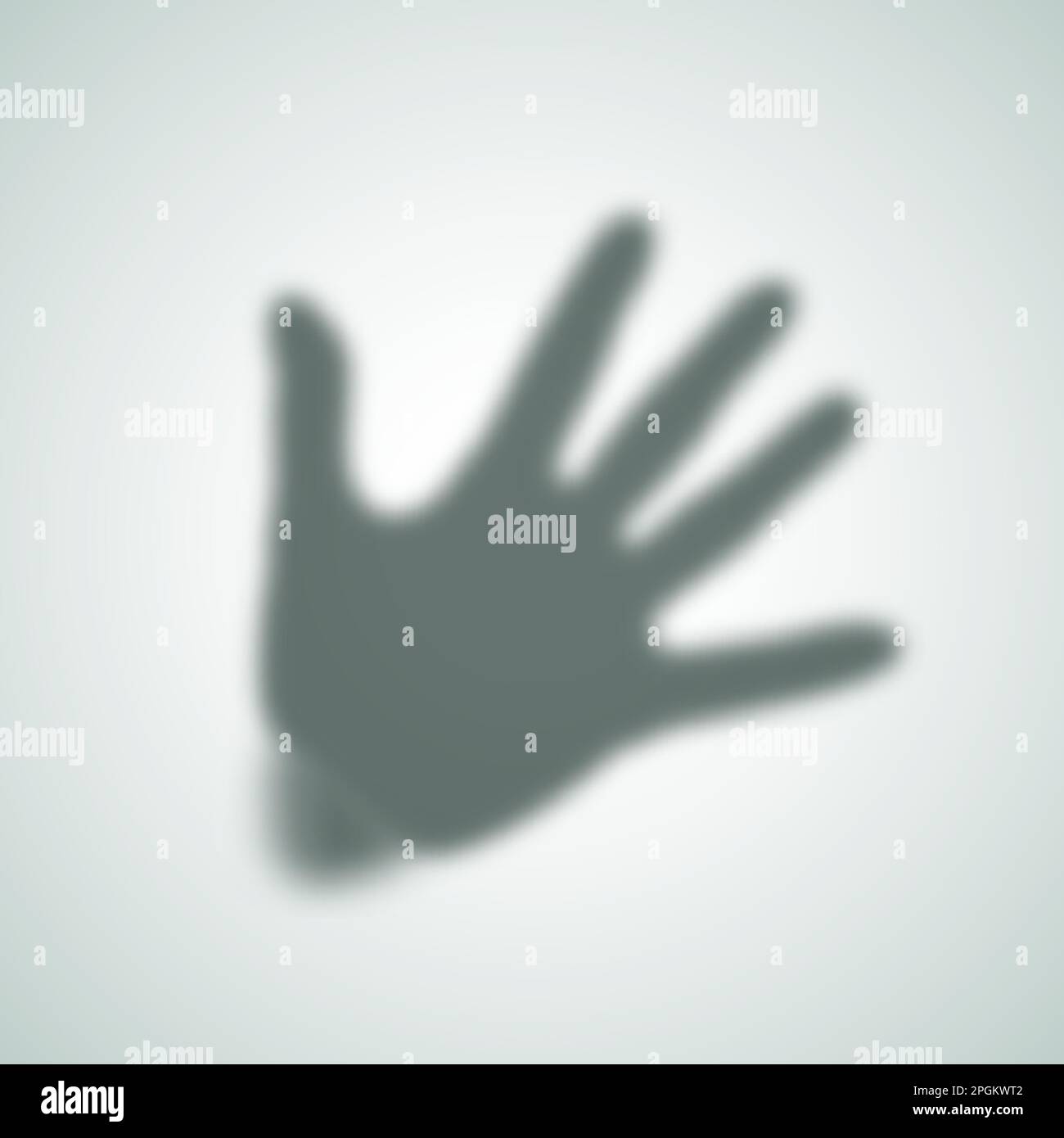 Diffuse Palm Hand Silhouette Shadow Abstract Vector Image. Blurry Hand ...