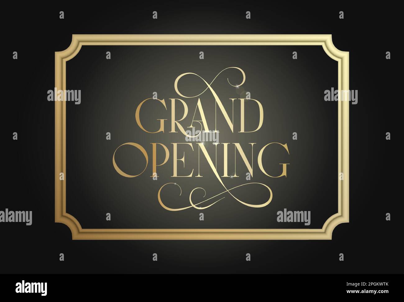 Grand opening Vector Advertising Template. Promo Lettering Background ...