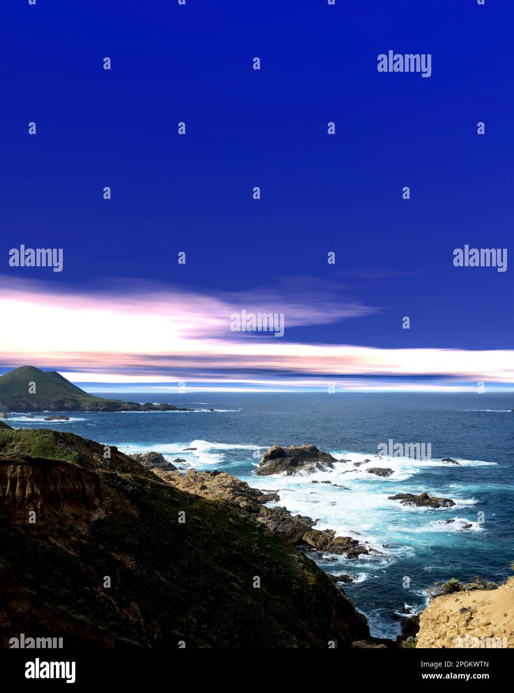 Cool and brilliant morning at Big Sur California Stock Photo - Alamy