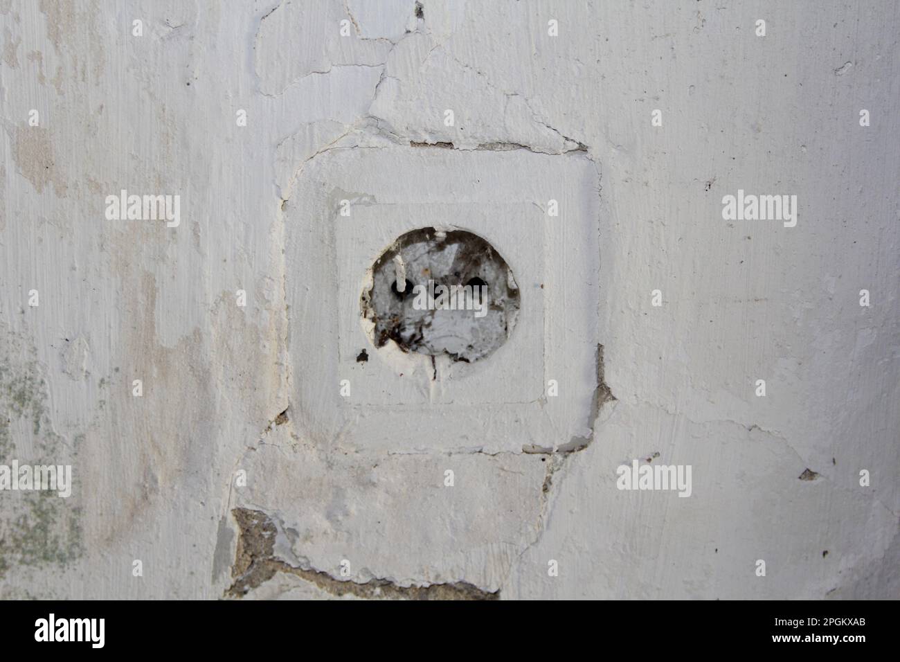 An old two-pin electric plug Stock Photo - Alamy