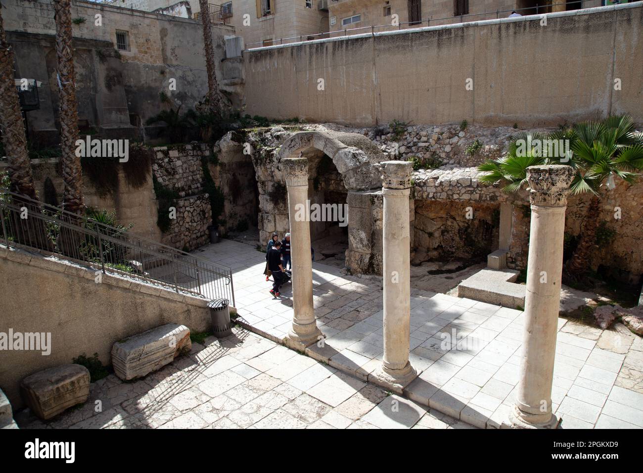 The Cardo is an ancient Roman street uncovered in Old Jerusalem Stock ...