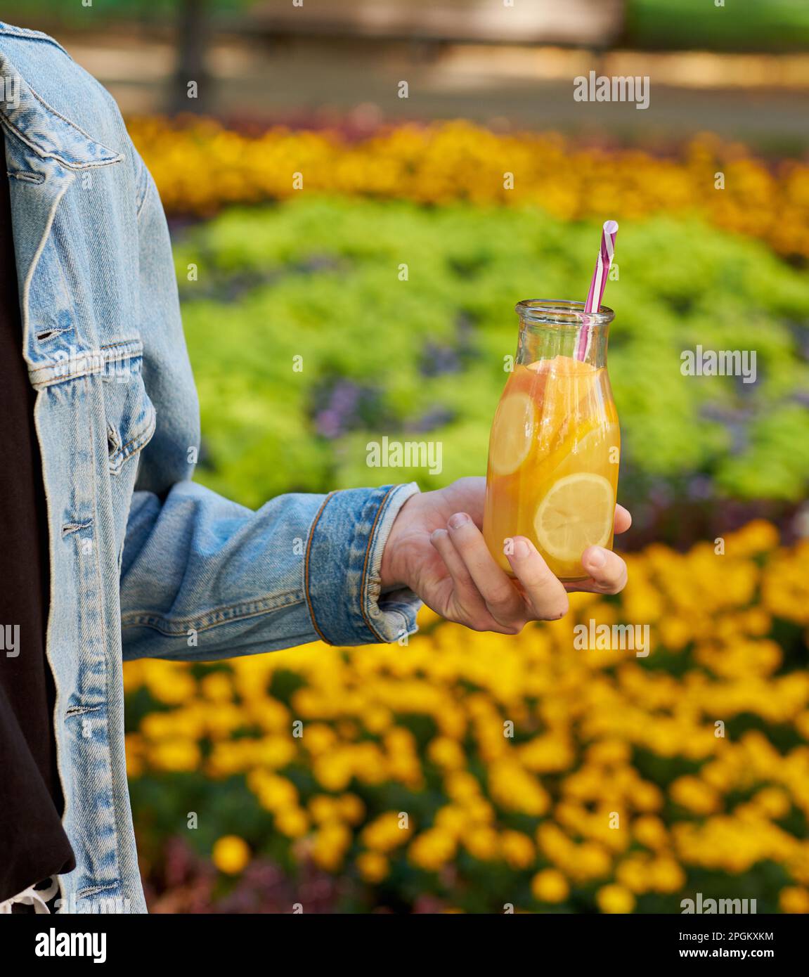 Healthy youth lifestyle. Happy guy with detox Stock Photo - Alamy