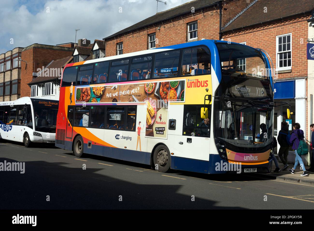 Stagecoach X18 bus service, Wood Street, Stratford-upon-Avon ...