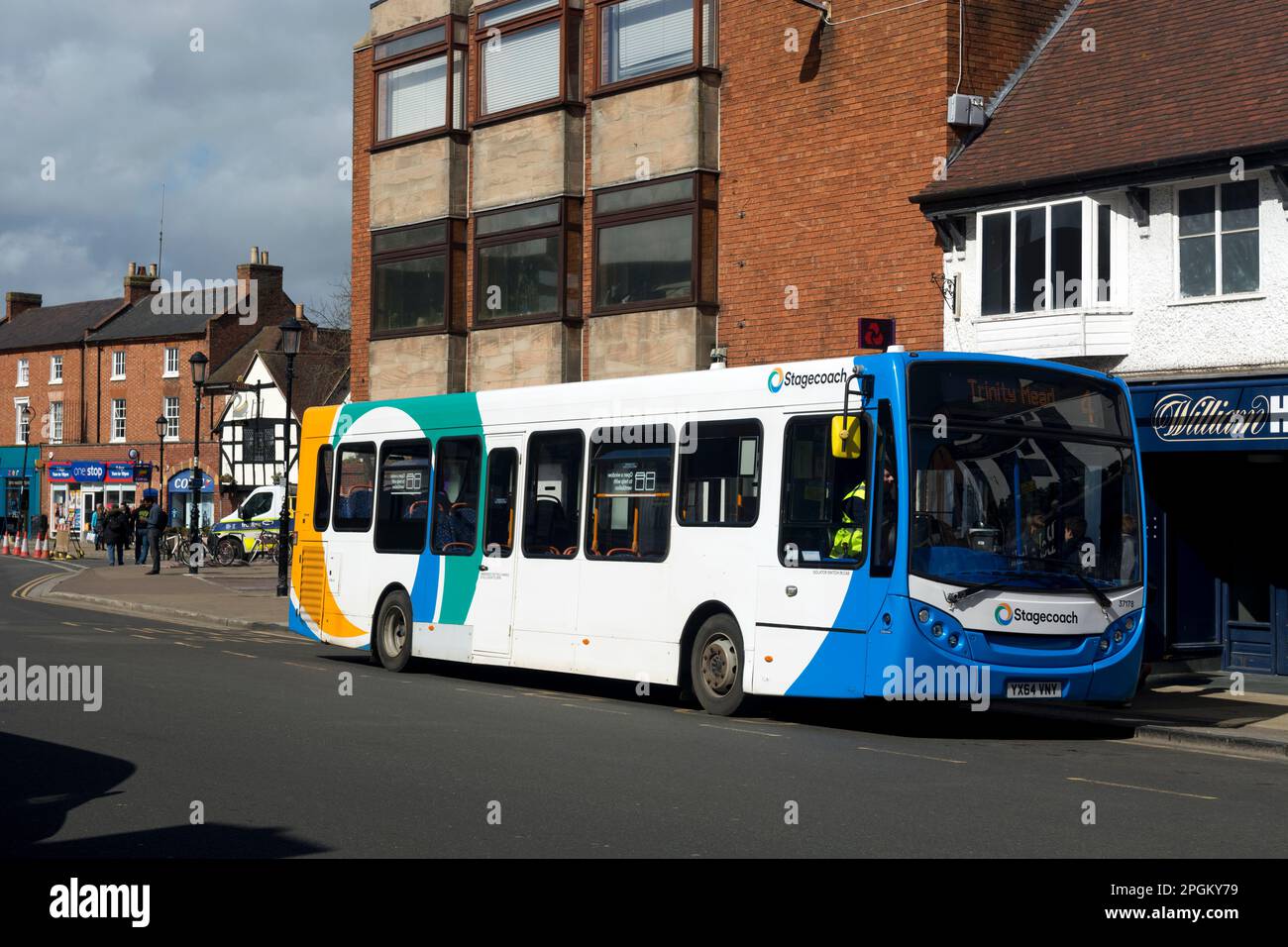 Stagecoach No.4 bus service, Wood Street, Stratford-upon-Avon ...