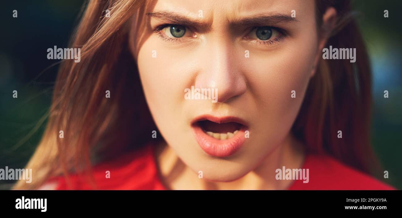 Disappointment. Surprised girl Stock Photo - Alamy
