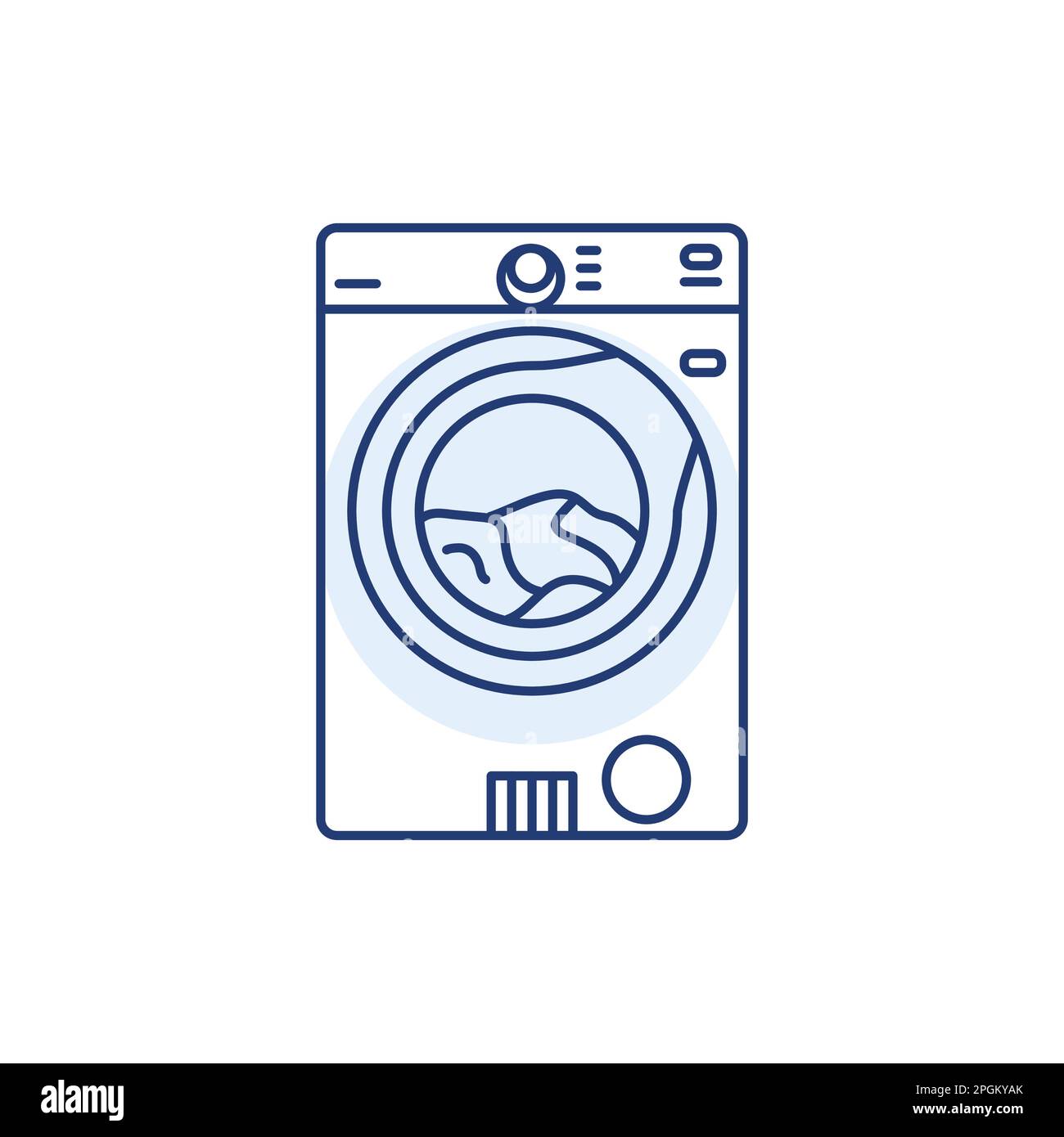 Washing machine color line icon. Household appliance Stock Vector Image ...