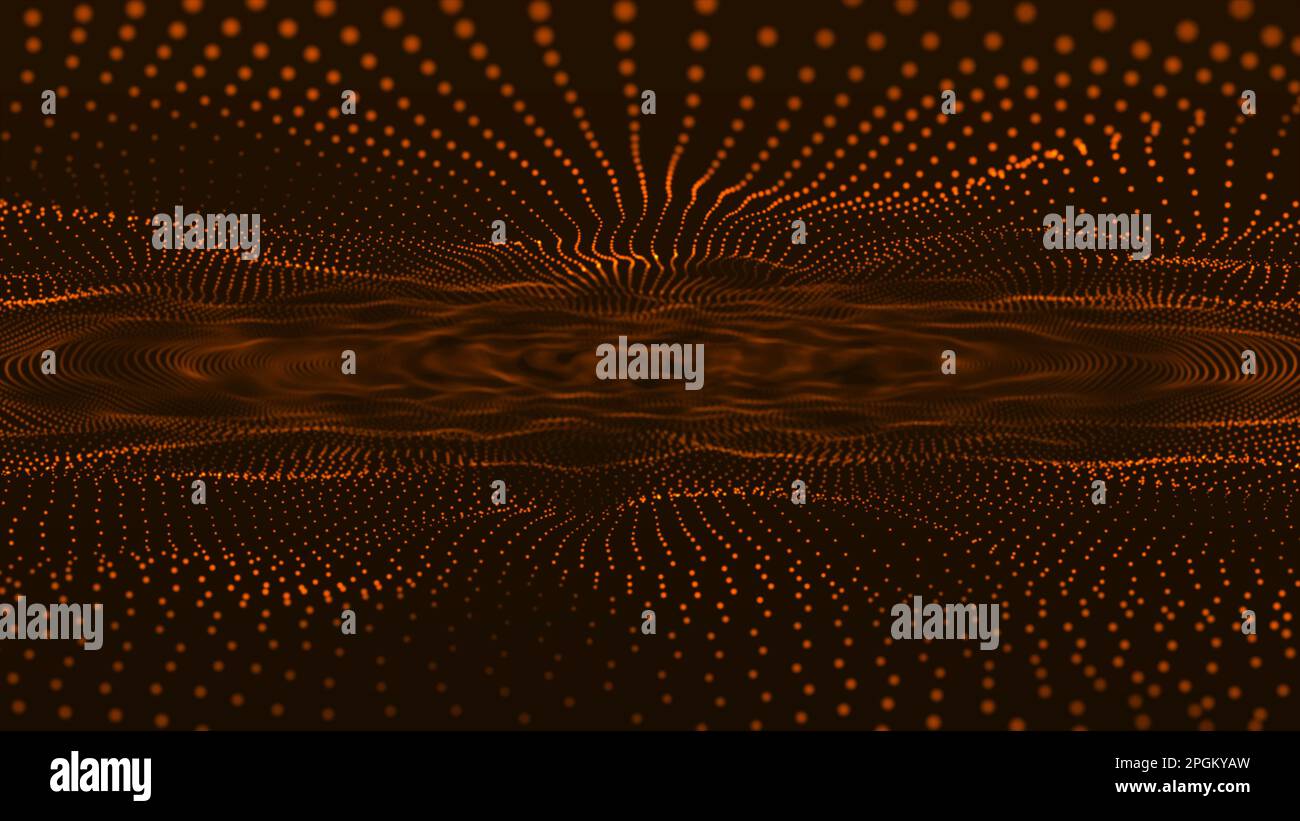 Futuristic science infographic. Vector illustration. Trapcode Form Glowing Dots Background. Red ...