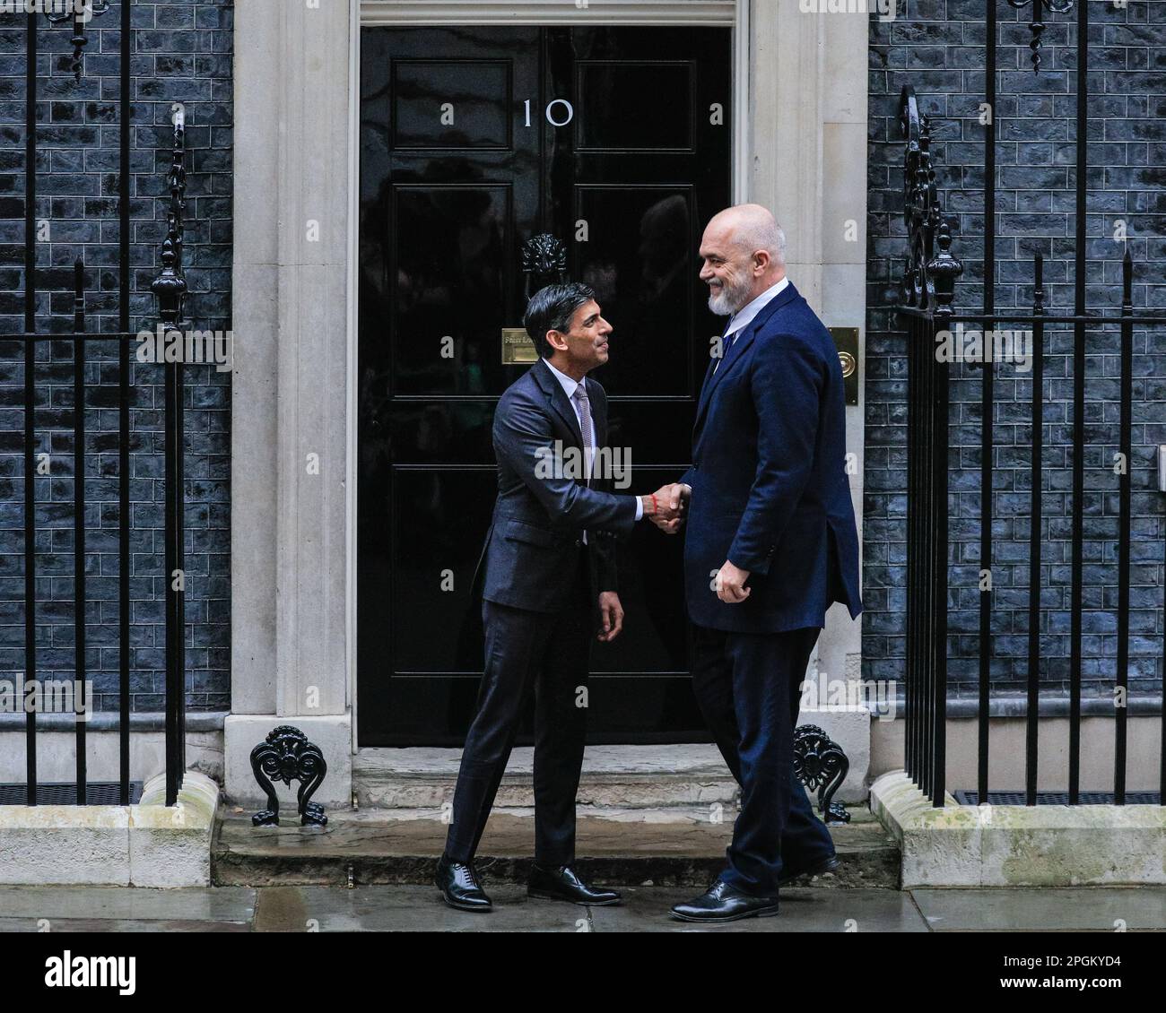 London, UK. 23rd Mar, 2023. Rishi Sunak, MP, Prime Minister of the United Kingdom, welcomes Edi ...
