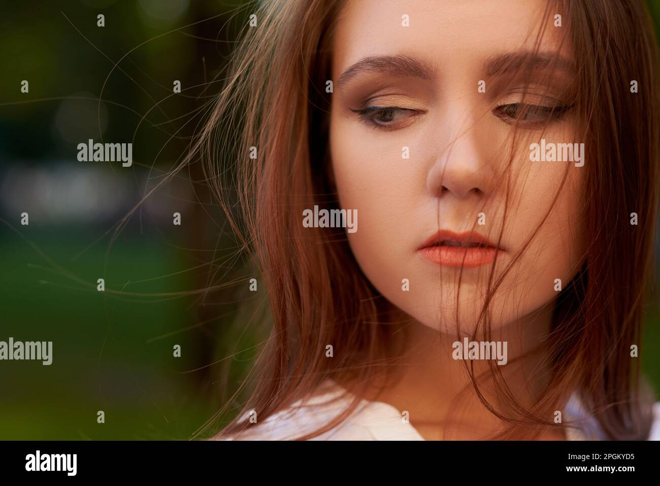 Big loss. Sad woman with negative emotion Stock Photo - Alamy