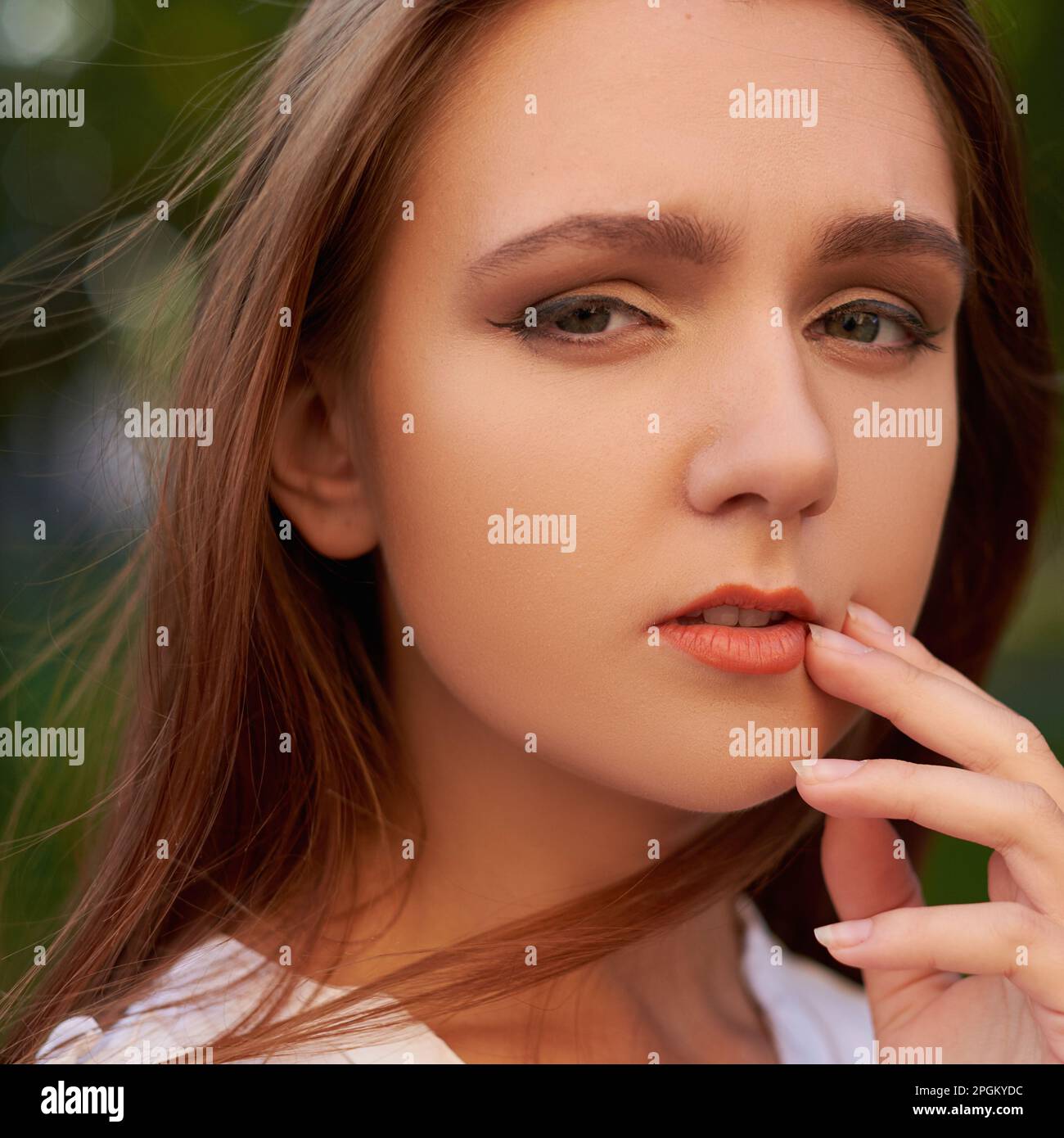 Big loss. Sad woman with negative emotion Stock Photo - Alamy