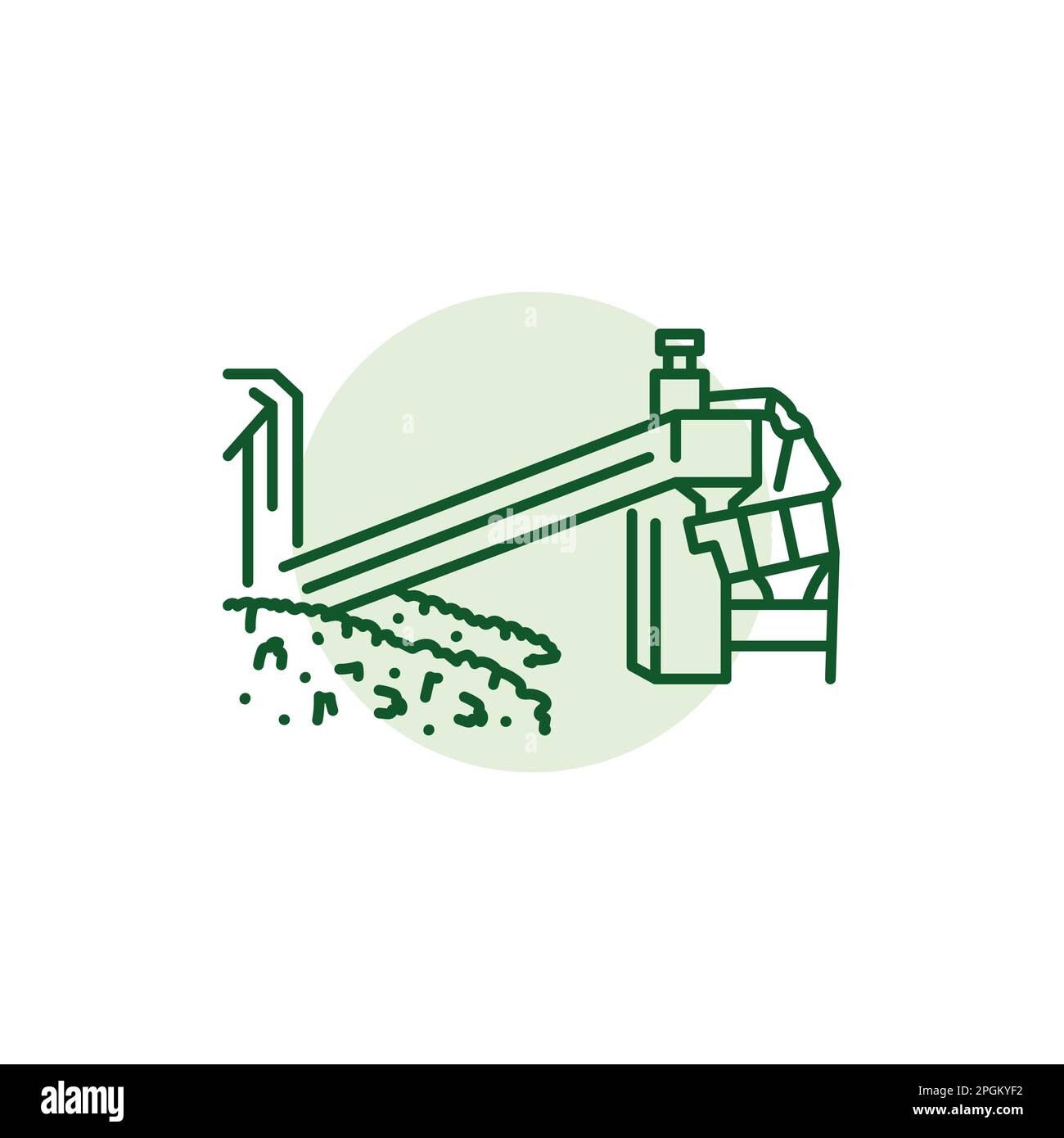 Sorting and recycling of garbage black line icon. Pictogram for web ...