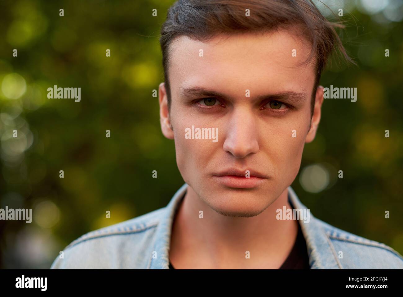 Angry aggressive man face Stock Photo - Alamy
