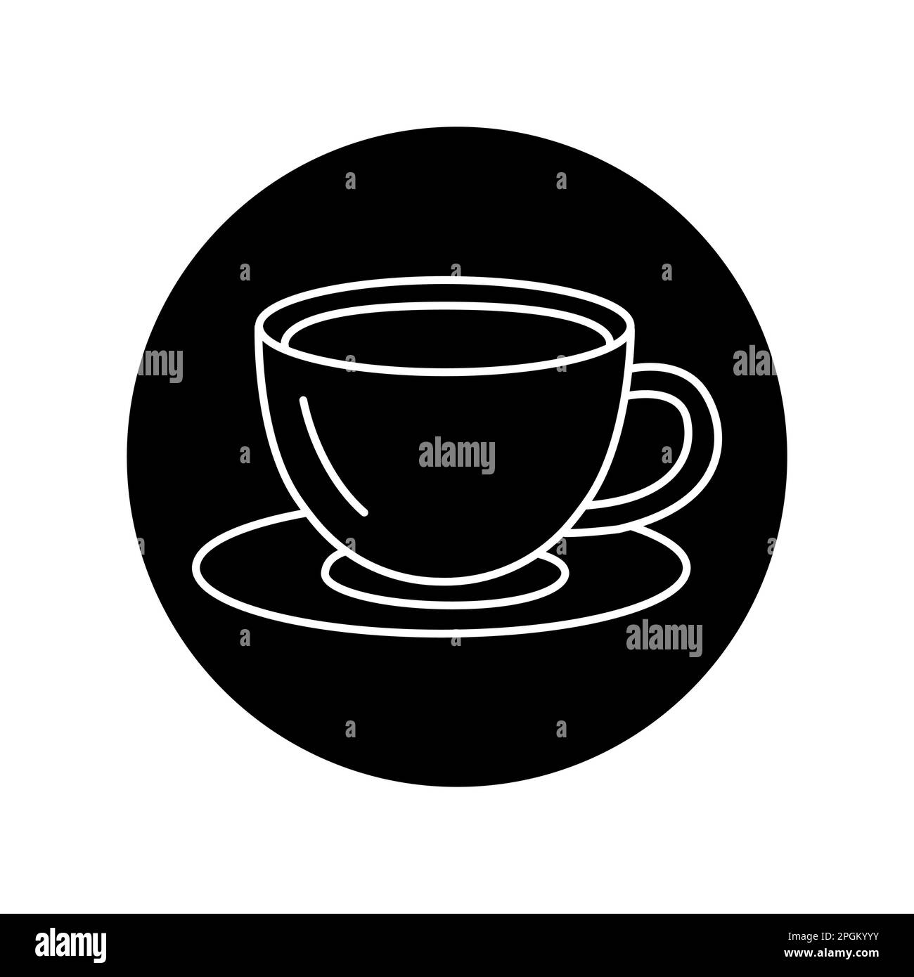 Cup for tea black line icon. Dishware. Pictogram for web page, mobile ...