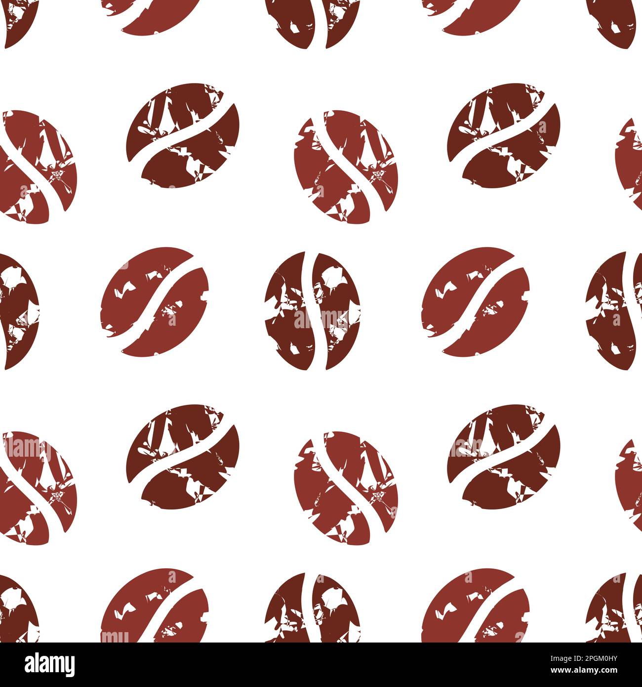 Coffee beans seamless pattern on white background. Vector illustration Stock Vector Image & Art ...