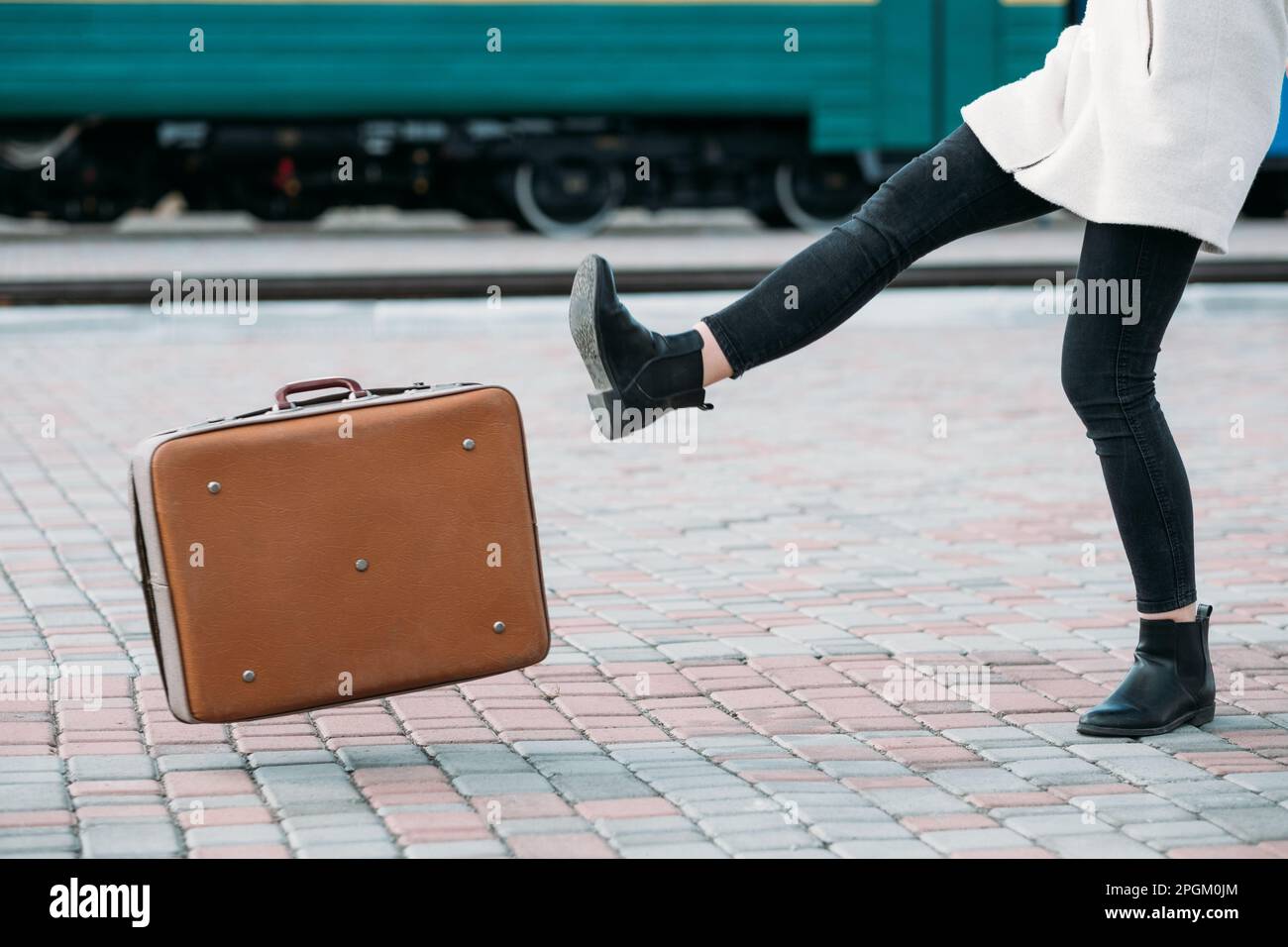 travel mishaps missed train delay transport voyage Stock Photo - Alamy