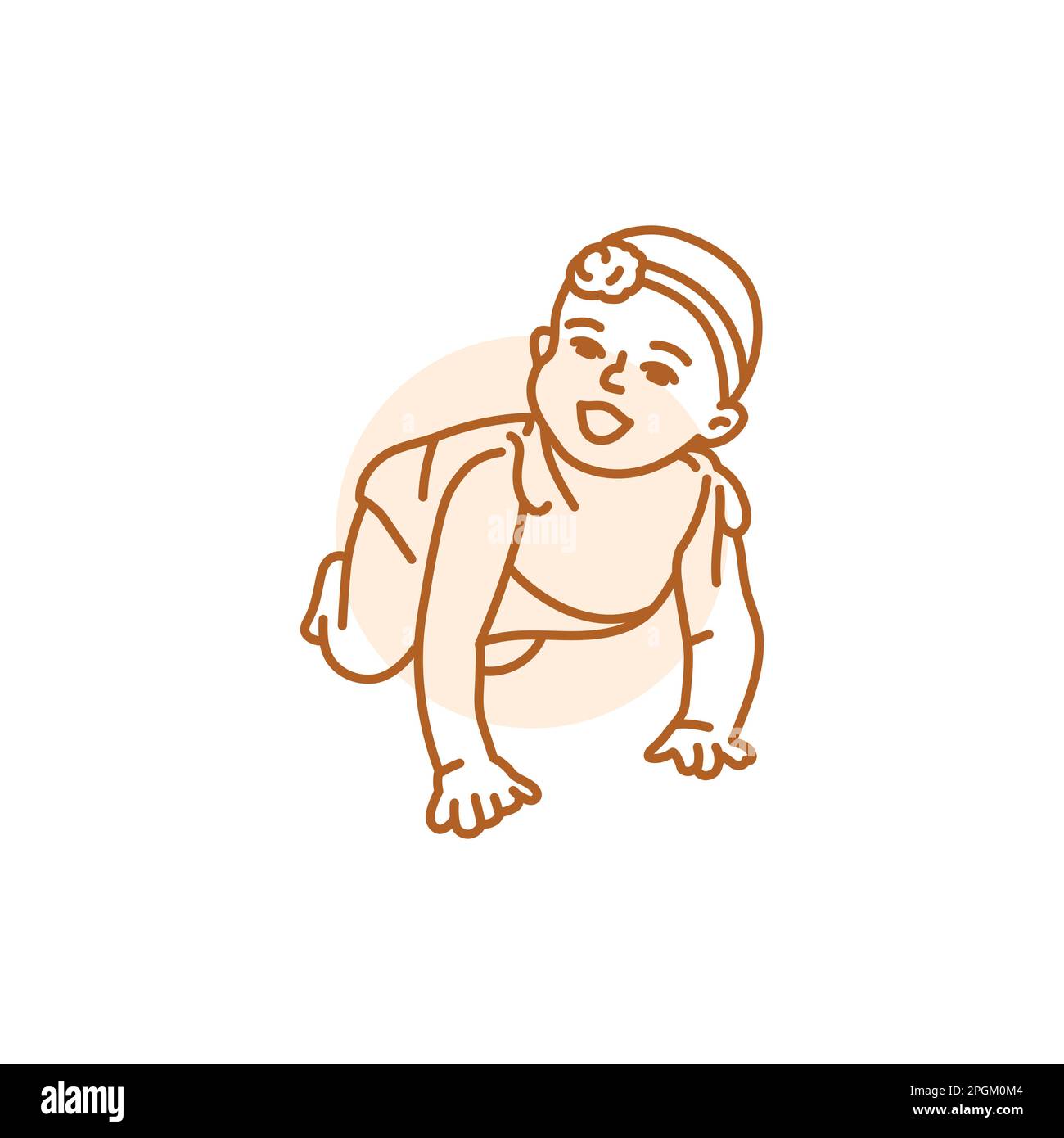 Crawling baby girl Stock Vector Images - Alamy